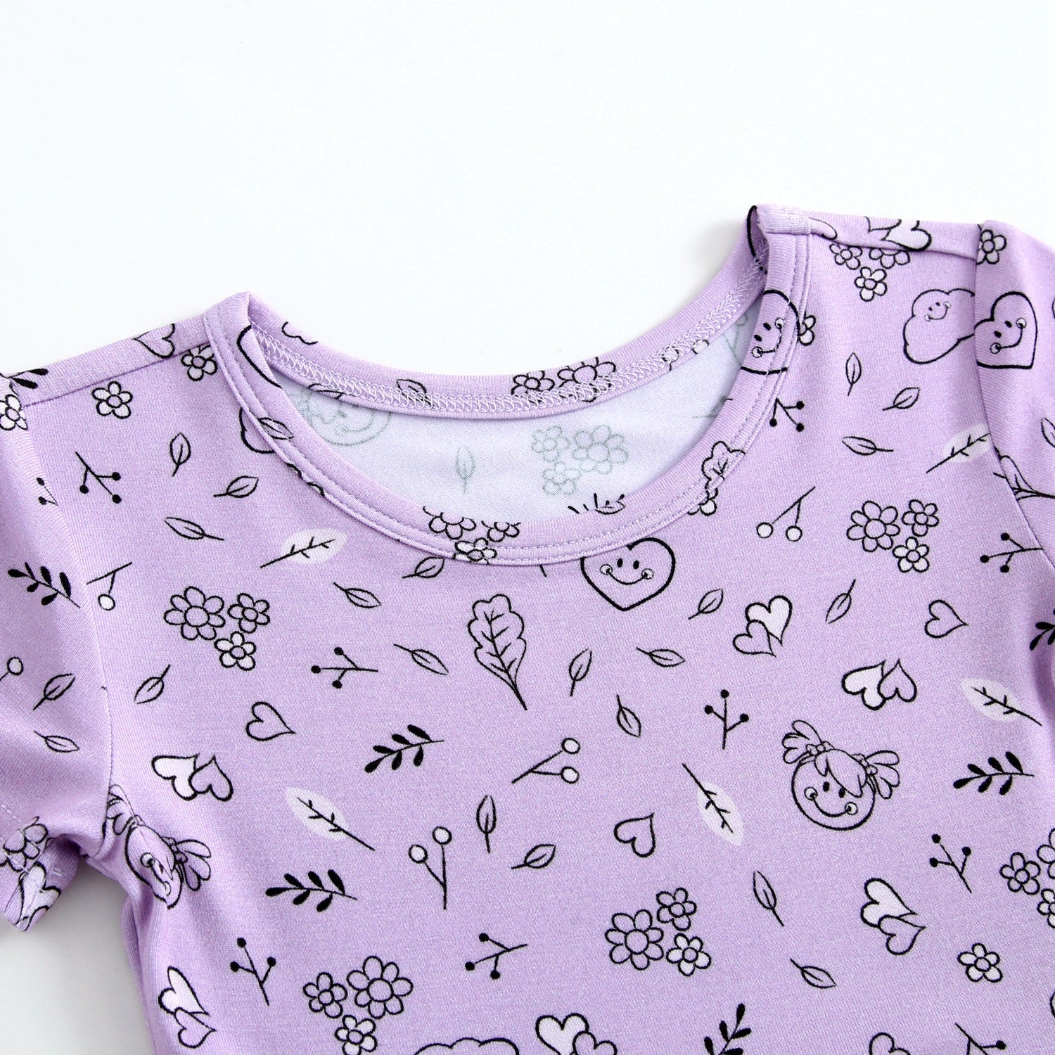 Dress - Mini Smiley® Lilac Doodle - Luxe Bamboo – Smiley World